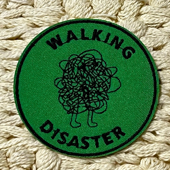 Accessories | Walking Disaster Green And Black Patch | Poshmark
